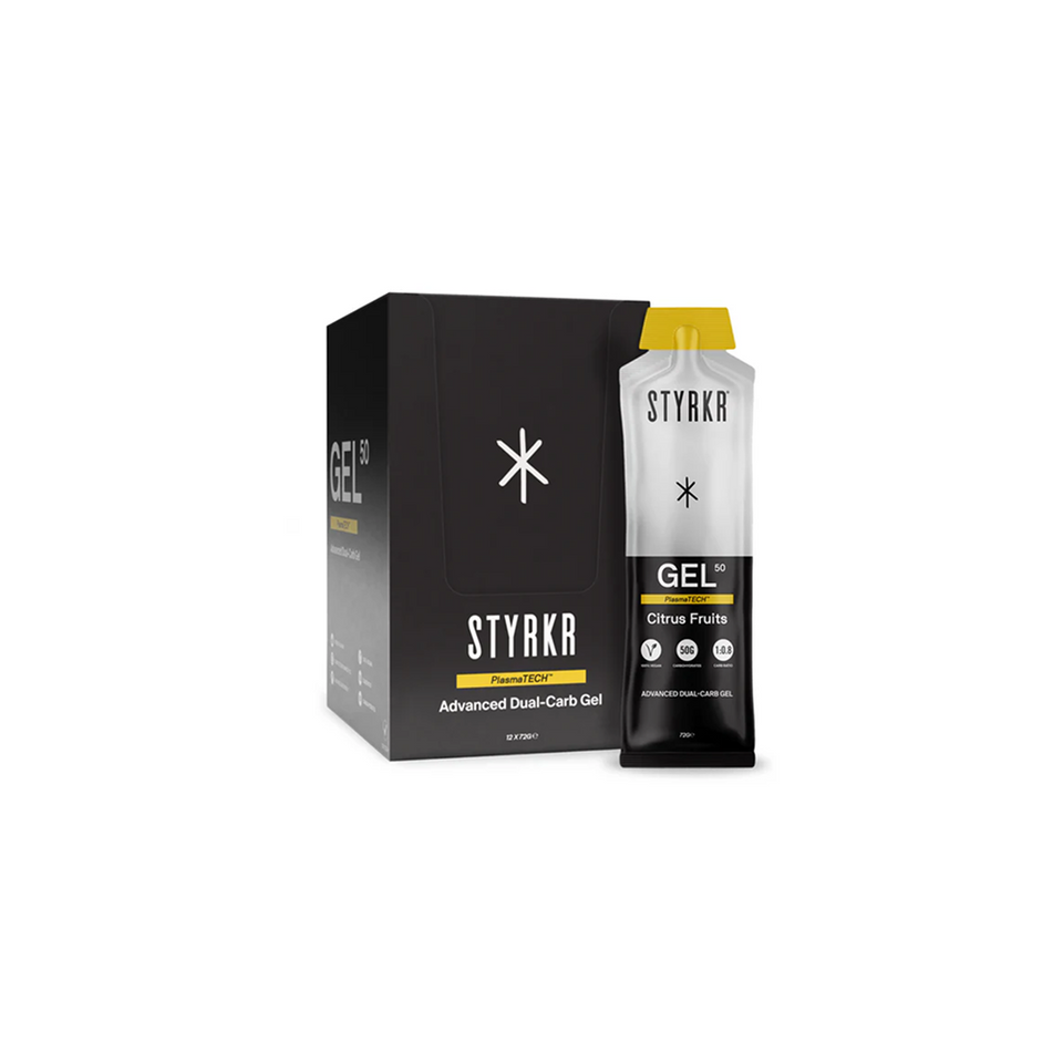 Styrkr - GEL50 Dual-Carb Energy Gel - Citrus Fruits (Box of 12 ...